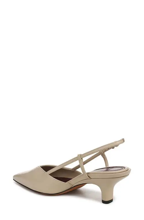 Vince Levvy Slingback Kitten Heel Pumps - Birch Sand