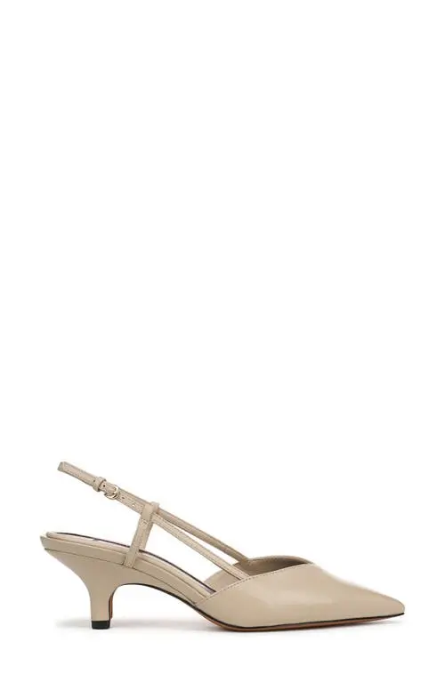 Vince Levvy Slingback Kitten Heel Pumps - Birch Sand