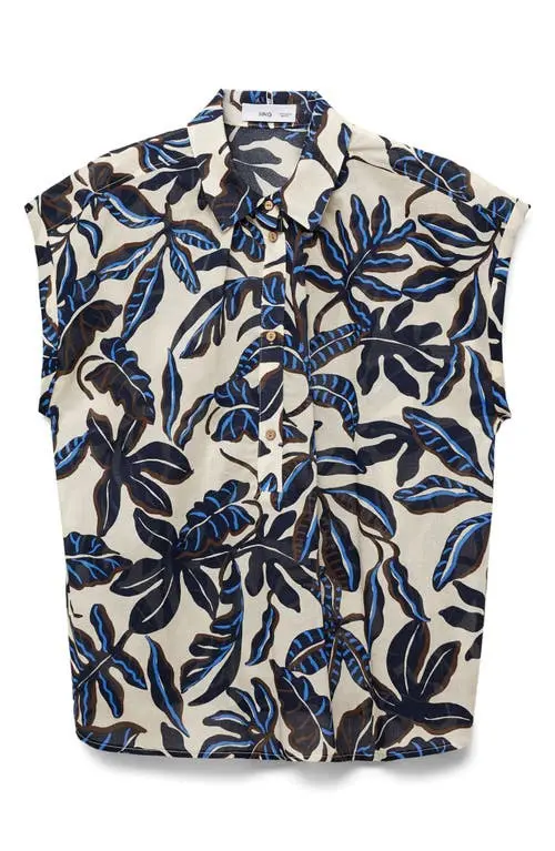 Mango Printed Cotton Shirt