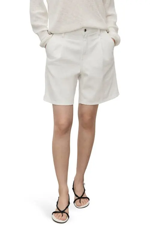 Mango Dart Bermuda Shorts - Off White