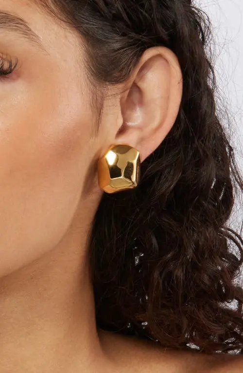 KENNETH JAY LANE Sculpted Button Earrings