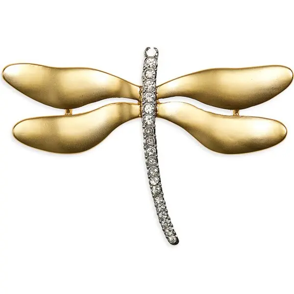 KENNETH JAY LANE Dragonfly Pin - Gold