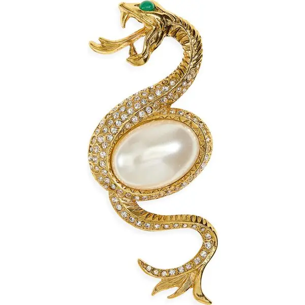 KENNETH JAY LANE Snake Pin - Gold