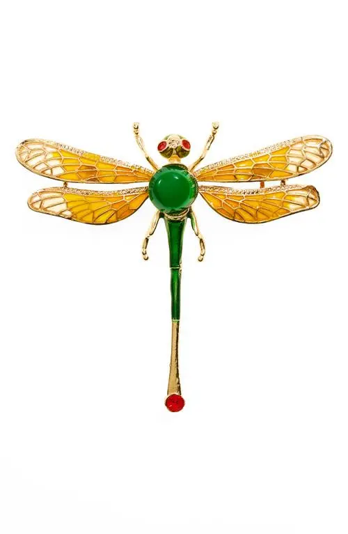 KENNETH JAY LANE Dragonfly Pin - Gold