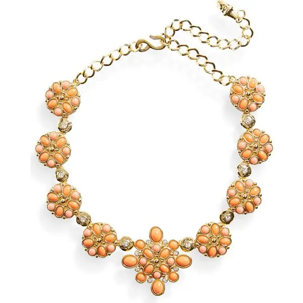 KENNETH JAY LANE Medallion Frontal Necklace - Gold