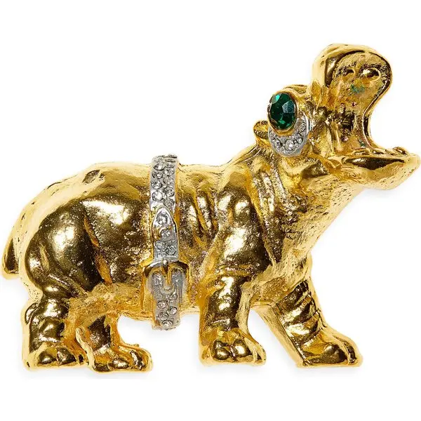 KENNETH JAY LANE Hippo Pin - Gold
