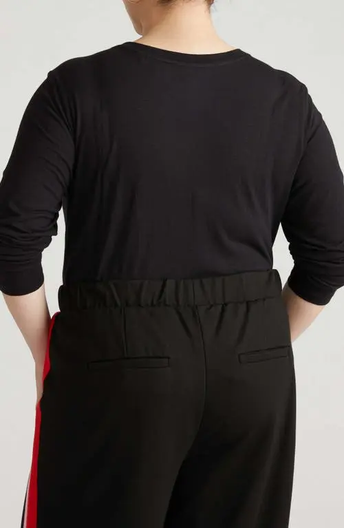 Universal Standard Long-sleeve V-neck Top - Black