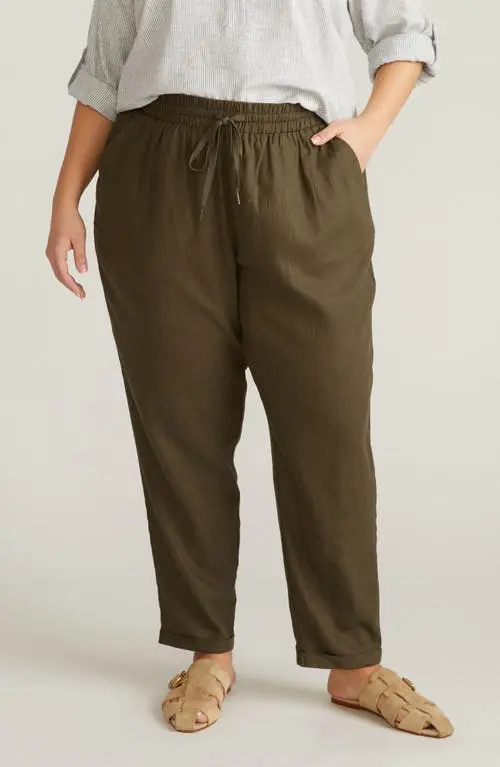 Universal Standard Tapered Drawstring Pants - Camo Green