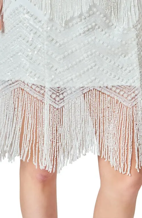 endless rose beaded fringe mini dress Reeva bandage dress Small