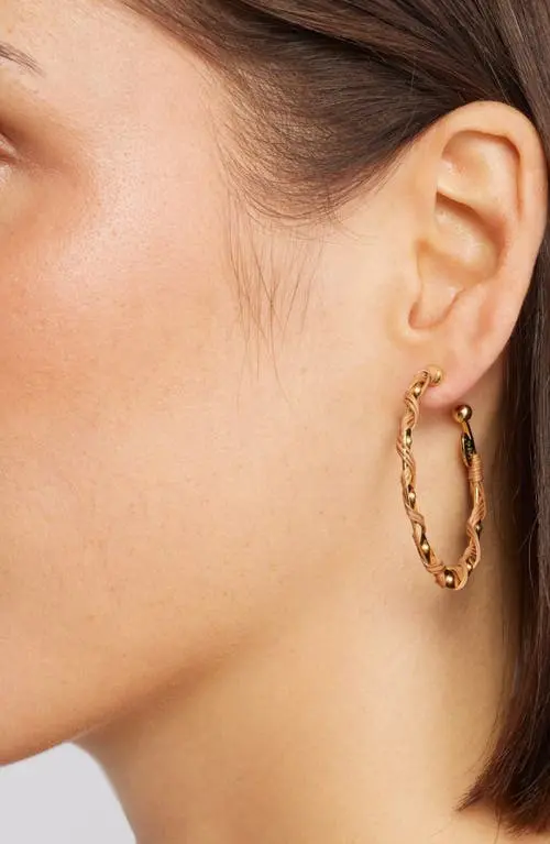 Gas Bijoux Wicker Wrapped Hoop Earrings