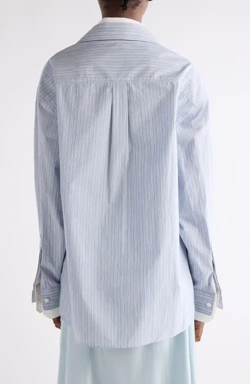 Acne Studios Layered Stripe Button-up Shirt - Blue/white