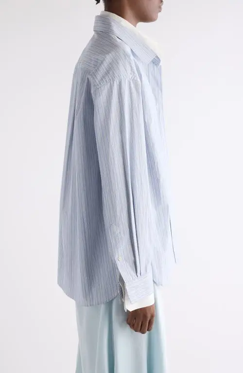 Acne Studios Layered Stripe Button-up Shirt - Blue/white