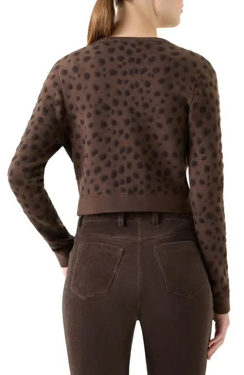 Akris Abstract Dot Virgin Wool Cardigan