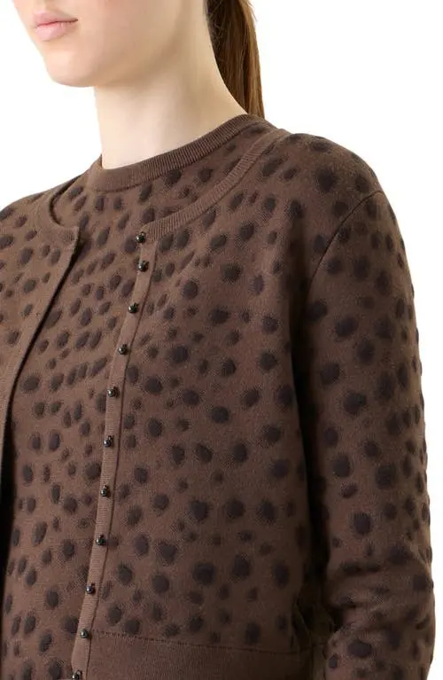Akris Abstract Dot Virgin Wool Cardigan