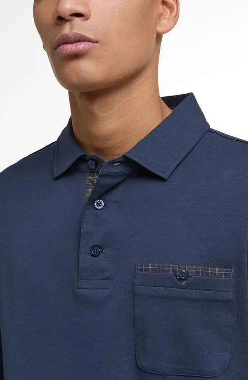 Barbour Corpatch Long Sleeve Polo - Navy