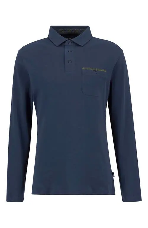 Barbour Corpatch Long Sleeve Polo - Navy