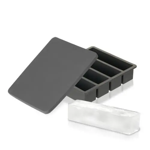VISKI Glacier Highball Ice Cube Tray With Lid - Grey