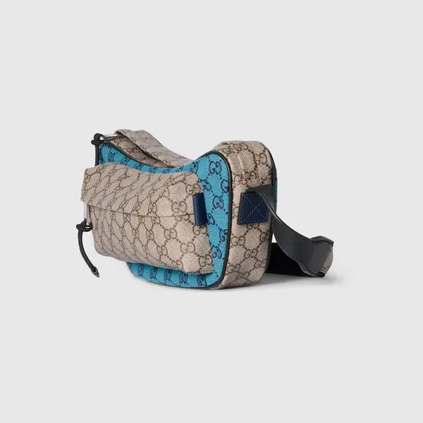 Gucci Match Medium Gg Crossbody Bag - Blue | Editorialist