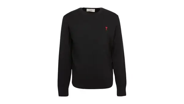 AMI Paris Logo Crewneck Sweatshirt - Black