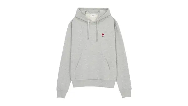 AMI Paris Hooded Sweatshirt - Gray