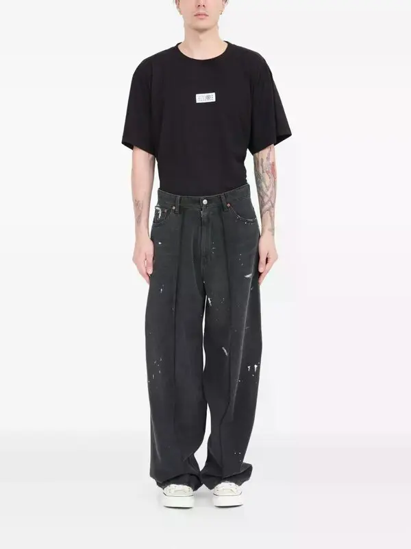 MAISON MARGIELA Wide-leg Jeans With Paint Detailing