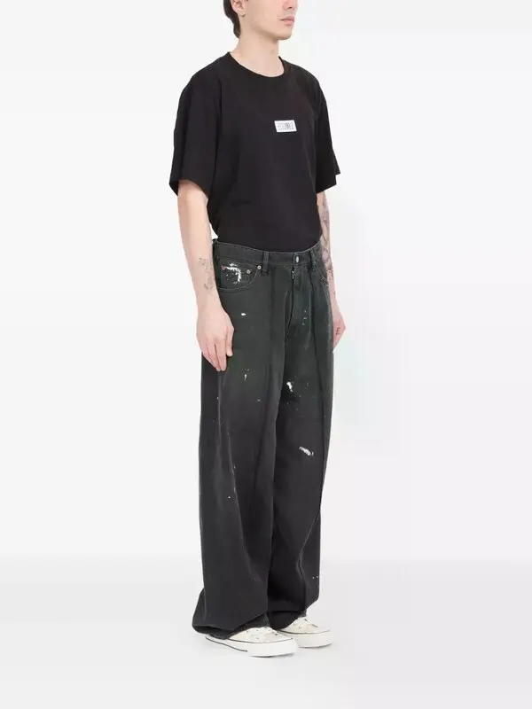 MAISON MARGIELA Wide-leg Jeans With Paint Detailing