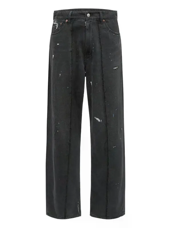 MAISON MARGIELA Wide-leg Jeans With Paint Detailing