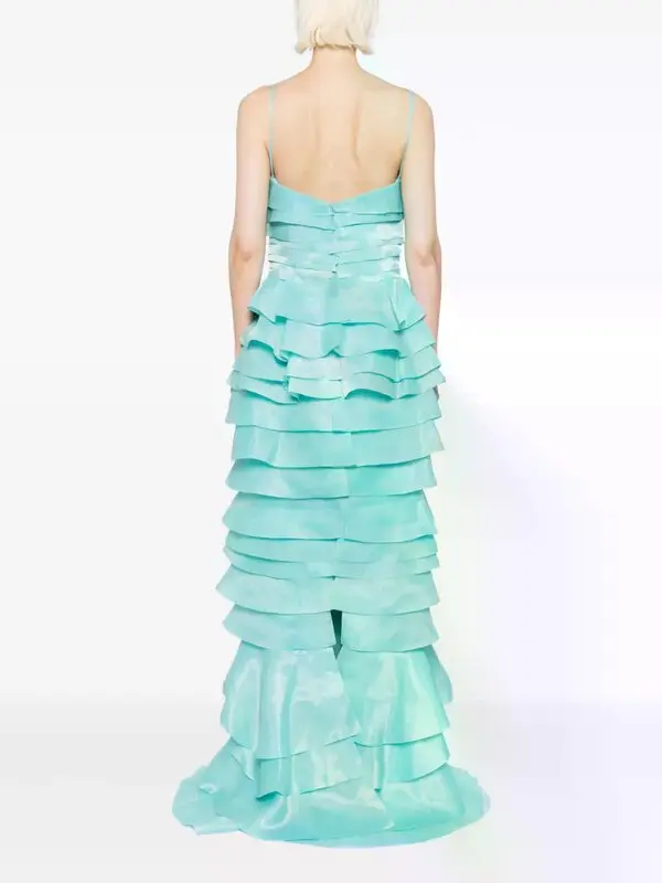 SAIID KOBEISY Layered Organza Gown - Blue