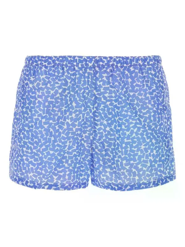 Prada Geometric-print Swimming Shorts - Blue