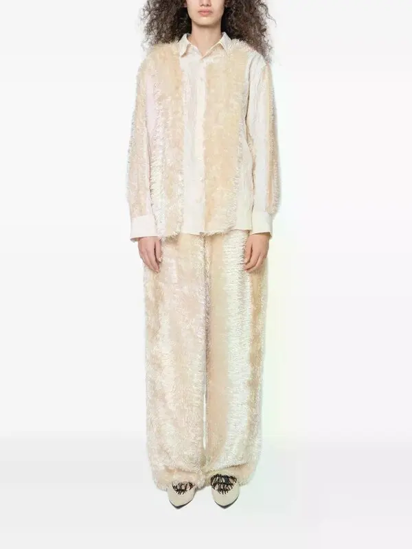 MULLER OF YOSHIOKUBO Textured-panel Trousers