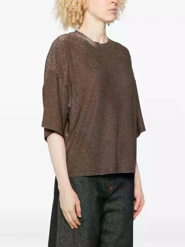 NIU Glitter-effect Short-sleeve T-shirt
