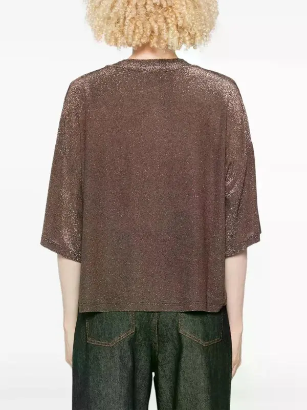 NIU Glitter-effect Short-sleeve T-shirt