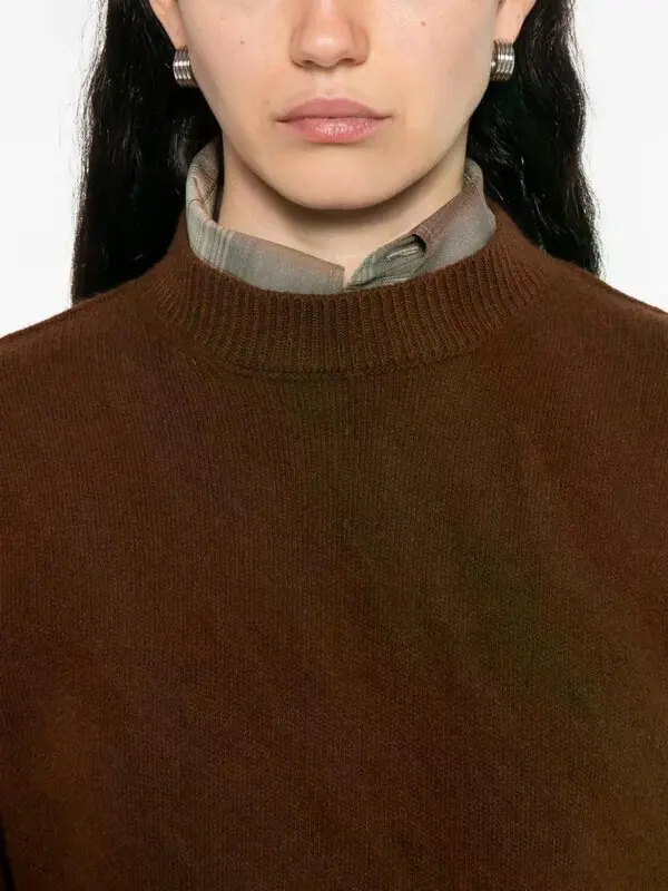 Sofie D'hoore Round-neck Wool Sweater - Brown