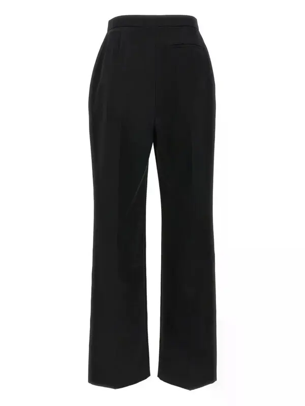 Givenchy Satin-band Wool Trousers - Blacks And Greys
