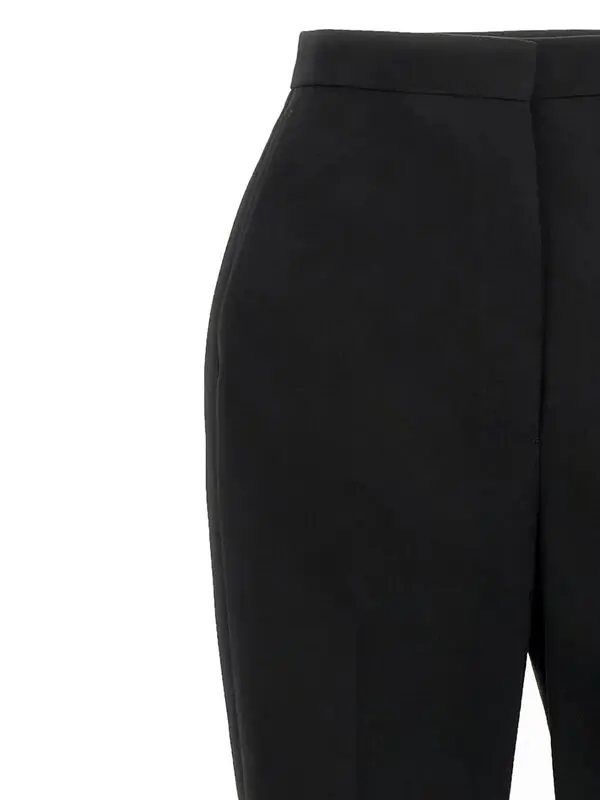Givenchy Satin-band Wool Trousers - Blacks And Greys