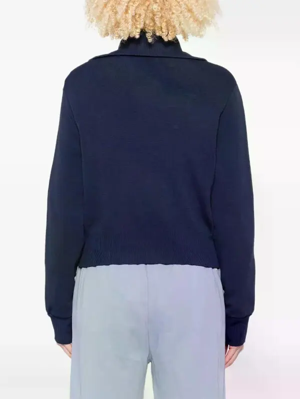 AUTRY Stripe-detail Zip-up Sweatshirt - Blue