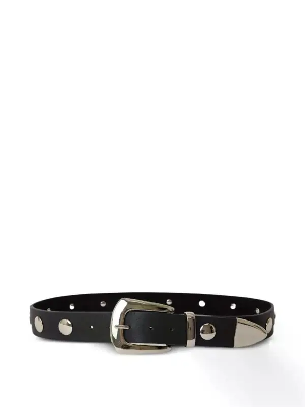 B-low The Belt Studded Leather Belt - Black