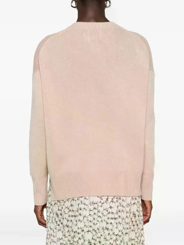 ALLUDE Round-neck Cashmere Sweater - Pink