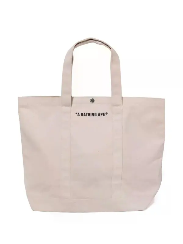 A BATHING APE Graphic Tote Bag - Neutrals