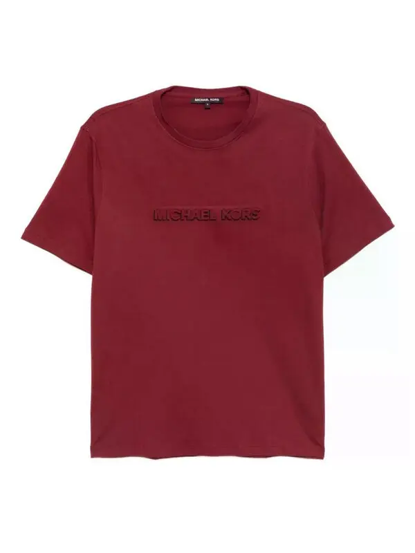 Michael Kors Logo-embossed Cotton T-shirt - Red