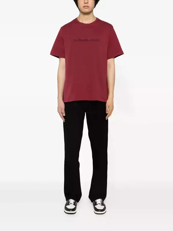 Michael Kors Logo-embossed Cotton T-shirt - Red