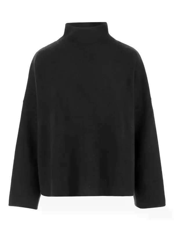 ALLUDE High-neck Long-sleeve Sweater