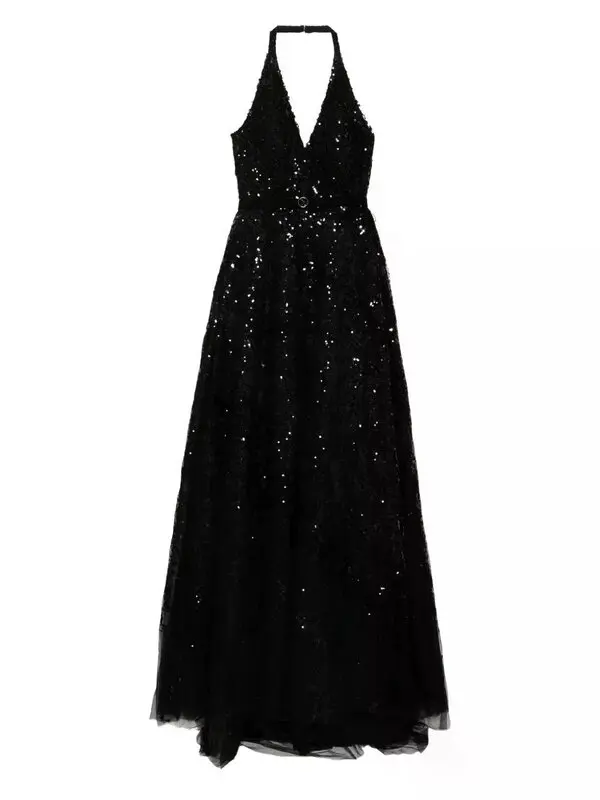SAIID KOBEISY Embroidered Long Dress