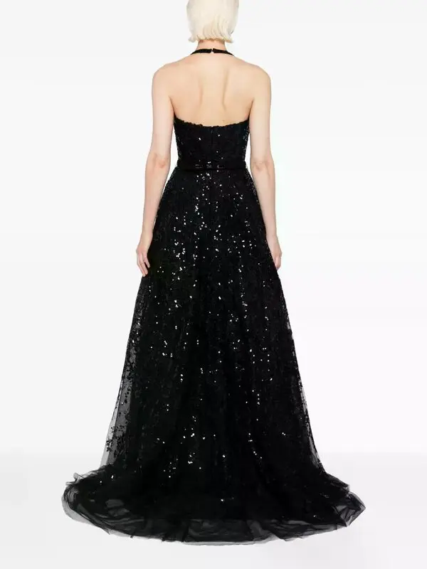 SAIID KOBEISY Embroidered Long Dress