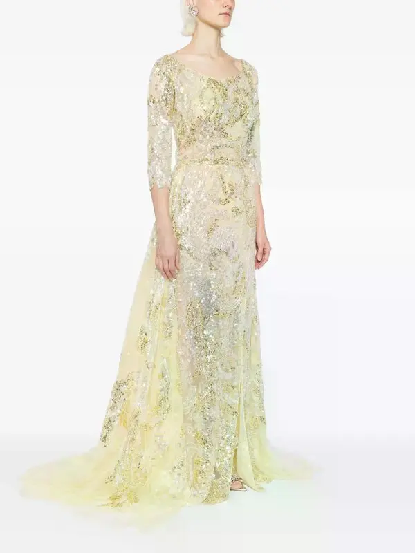 SAIID KOBEISY Embroidered Maxi Dress