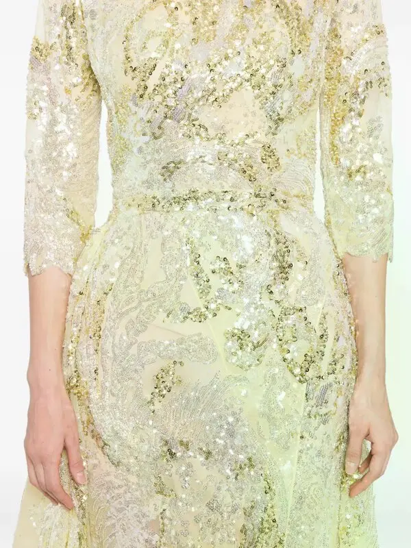 SAIID KOBEISY Embroidered Maxi Dress