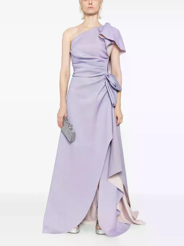 SAIID KOBEISY Draped Flared Dress