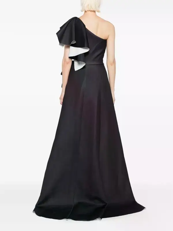SAIID KOBEISY Ruffled Layered Dress - Black