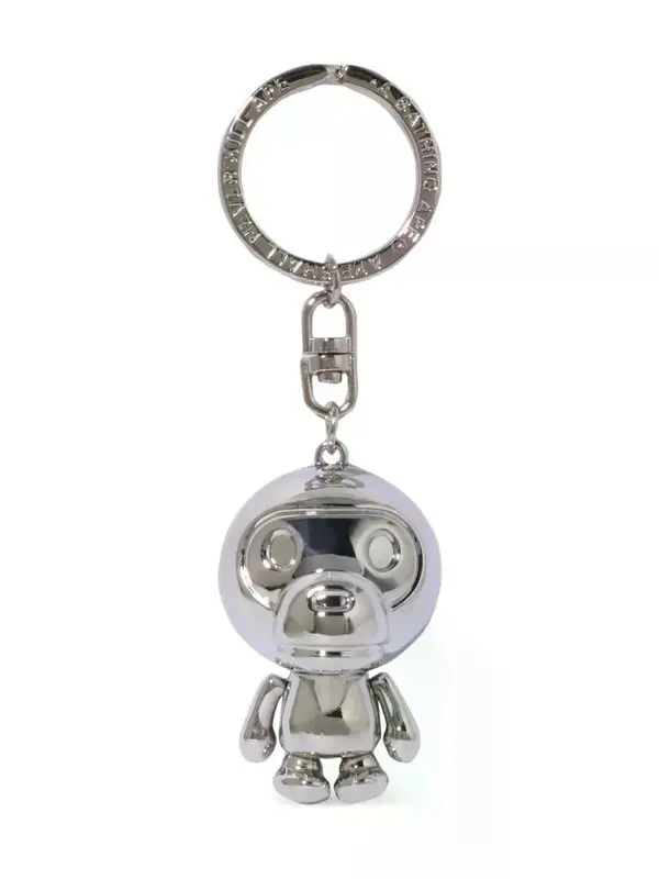 A BATHING APE Baby Milo Keyring - Silver