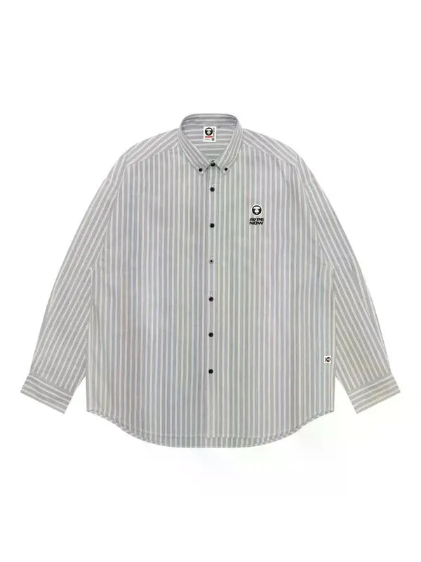 AAPE BY *A BATHING APE Logo-embroidered Shirt - Neutrals